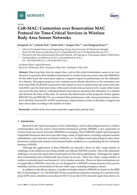Pdf Cor Mac Contention Over Reservation Mac Protocol For Time