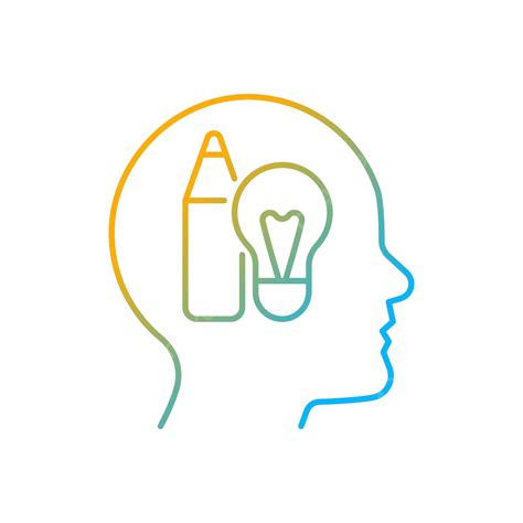 Creative Motivation Gradient Linear Vector Icon Sign Stimulus Mind