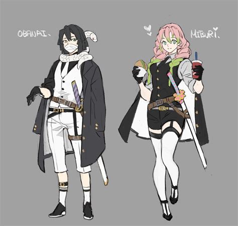 Kanroji Mitsuri Iguro Obanai And Kaburamaru Kimetsu No Yaiba Drawn By Papajay Jennygin