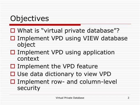 Ppt Virtual Private Database Powerpoint Presentation Free Download
