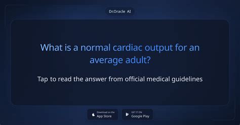 What Is A Normal Cardiac Output For An Average Adult
