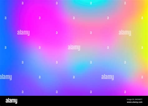 Beautiful Blurred Iredescent Holographic Abstract Gradient Wave Of