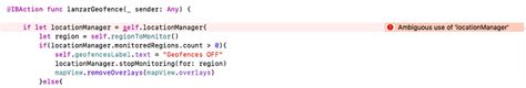 Ios I Have This Error Ambiguous Use Of Locationmanager Stack