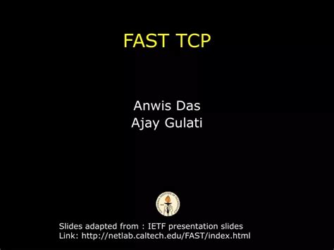 Ppt Fast Tcp Powerpoint Presentation Free Download Id9489117