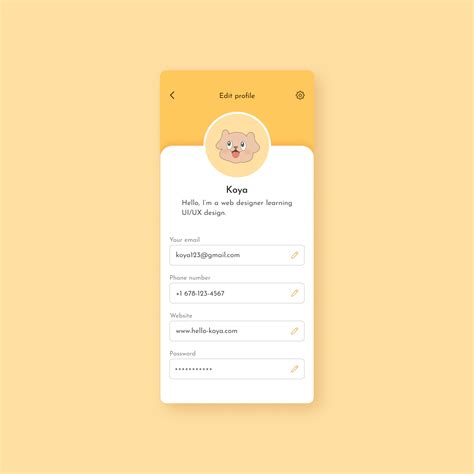 A Profile Edit Page By Koya Takahashi On Dribbble