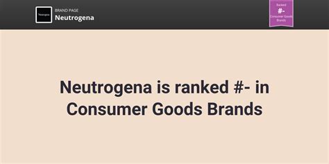 Neutrogena Nps And Customer Reviews Comparably