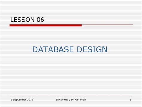 Lesson06 Database Design Ppt