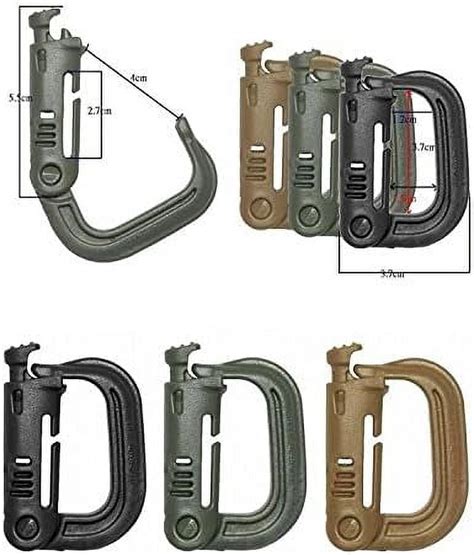 Yazoeiaing 1 Piece Molle Itw Nexus Grimloc D Ring Locking Clips 4