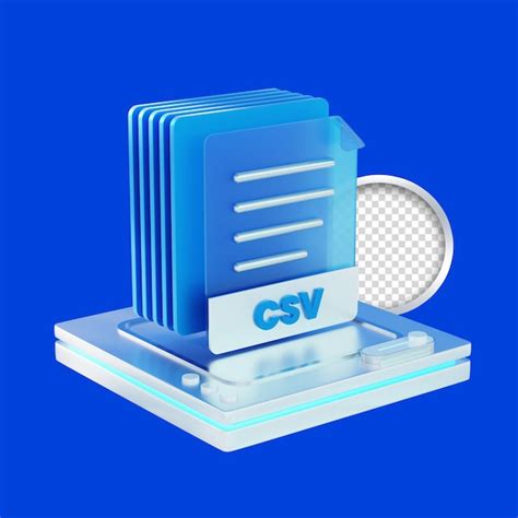Premium Psd Csv Files 3d Illustration Showing Over Metal Podium