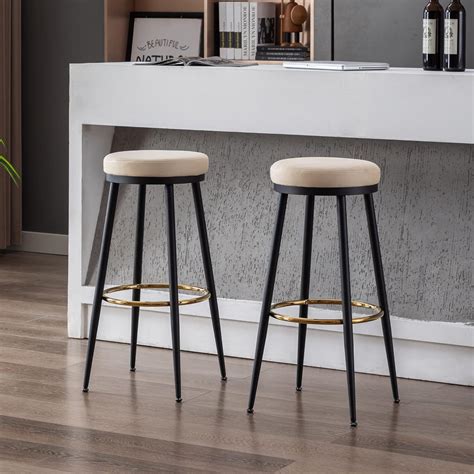 Chairus 30 Bar Height Stools Set Of 2 Modern Backless