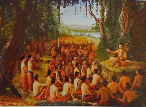 Narada Instructs The Sons Of Prachinabarhi By Artist Acarya Dasa