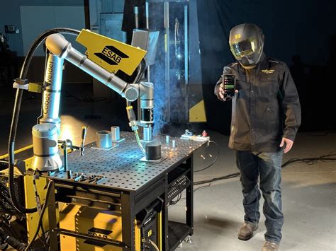 Esab Cobots Combine The Best Quality Ur Arm In The Market And The Aristo 500ix A Heavy