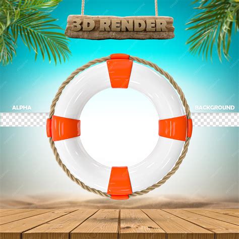 Premium Psd 3d Render Floater Summer Composition
