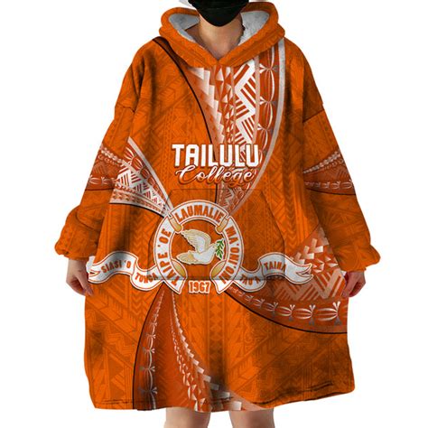 Personalised Tonga Tailulu College Wearable Blanket Hoodie Class Of