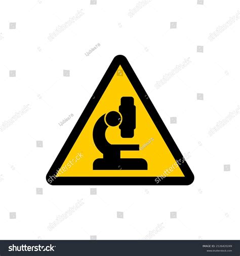 Microscope Flat Warning Sign Isolated On Stock Illustration 2126420249