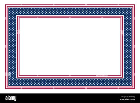 National Flag Of United States Motif Rectangular Frame Rectangle