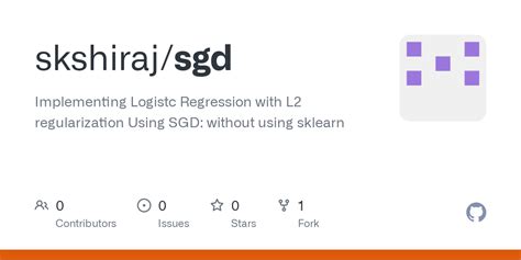 Github Skshiraj Sgd Implementing Logistc Regression With L Regularization Using Sgd Without