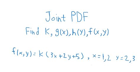 solved joint pdf find k 9 4 h y f x y flx y k 3x