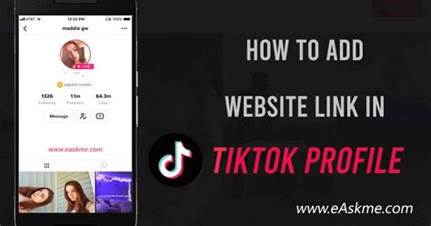 And Appearance Of The Link How To Add A Website Link To A TikTok Video ...