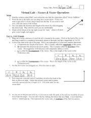 Exploring Vector Operations In A Virtual Lab Course Hero