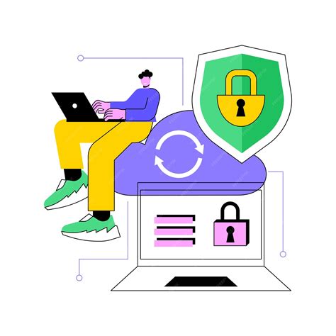 Premium Vector Cloud Computing Security Abstract Concept Vector