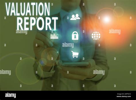 Handwriting Text Valuation Report Conceptual Photo Process Of Determining The Current Worth Of