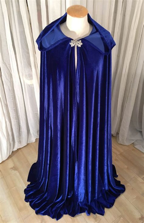 Full Circle Royal Blue Velvet Cloak Your Length Etsy