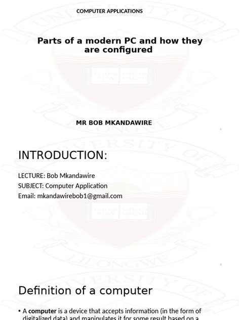 Lesson 1 Computer Management Pdf Inputoutput Computer Hardware