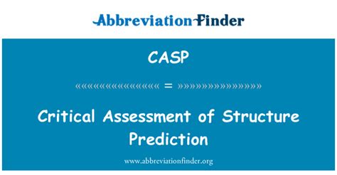 Casp Definición Evaluación Crítica De Predicción De La Estructura