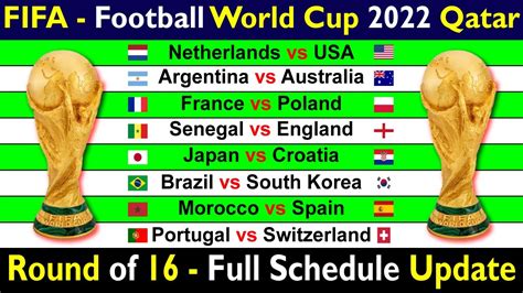 Round Of 16 Full Schedule Fifa World Cup 2022 Full Match Fixture