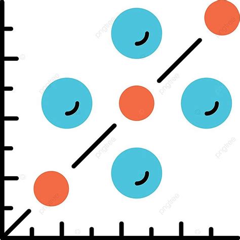 Colorful Scatter Plot Diagram For Statistics Axis Line Coordinate