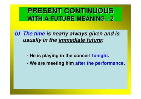 Present Continuous Future