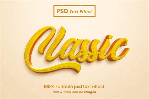 Premium Psd A Yellow Background With The Word Classic On It