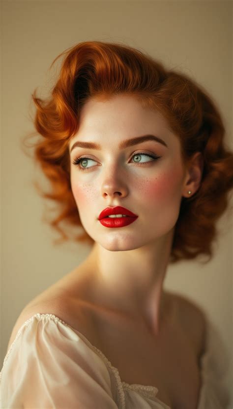 Free Vintage Redhead Beauty Image Vintage Redhead Portrait