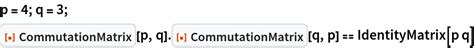 Commutationmatrix Wolfram Function Repository