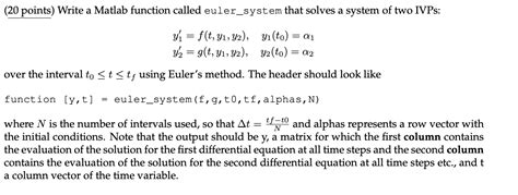 Solved Points Write A Matlab Function Called Chegg