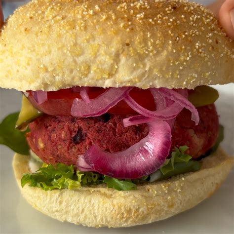 Beetroot Burger Ahimsa Plant Kitchen
