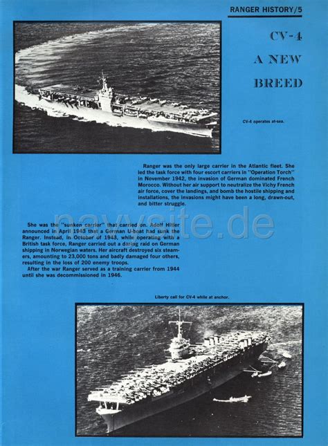 Uss Ranger Cv 61 Westpac Cruise Book 1976 Ranger History