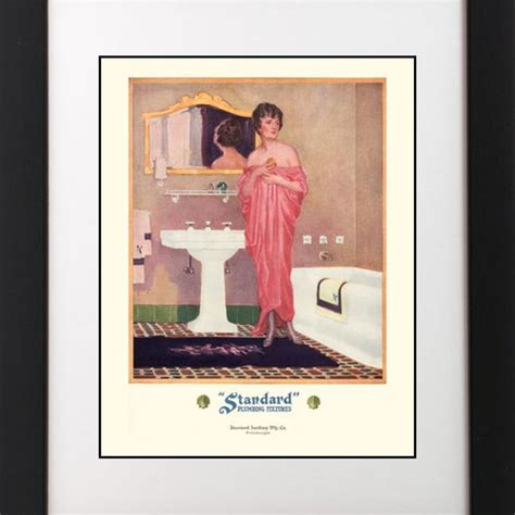 Vintage 1920s Deco Pink Dress Flapper Girl Bathroom Bath Etsy