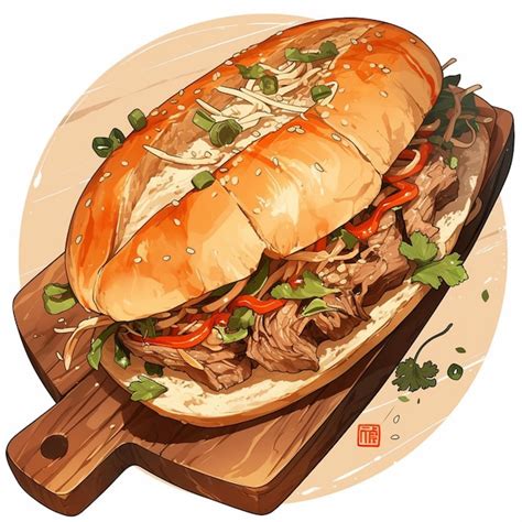 Premium Vector Vietnamese Bun Cha And Grilled Pork