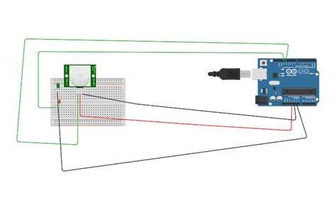 Circuit Design Object Detection Using Pir Tinkercad