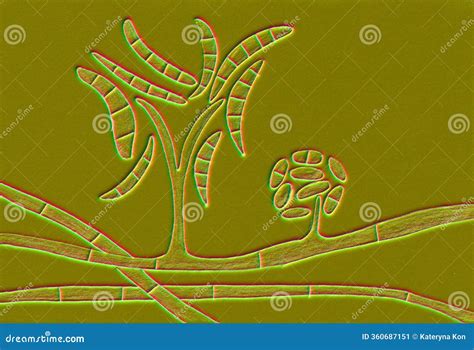 Fusarium Fungi 3d Illustration Stock Illustration Illustration Of