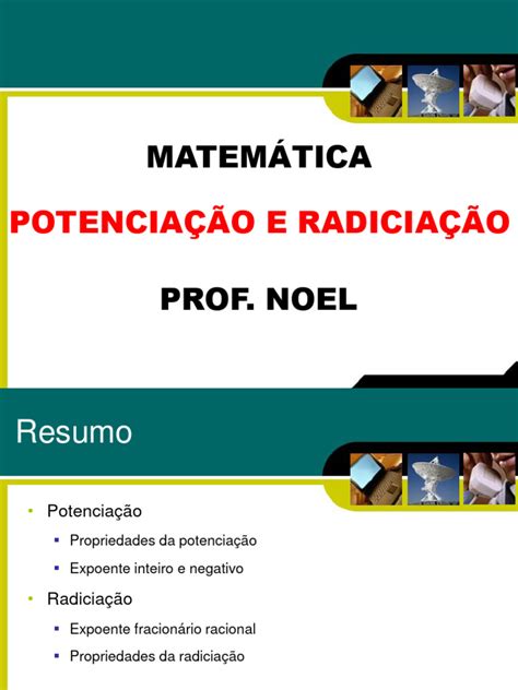 Potenciação E Radiciação Pdf Exponenciação Gripe