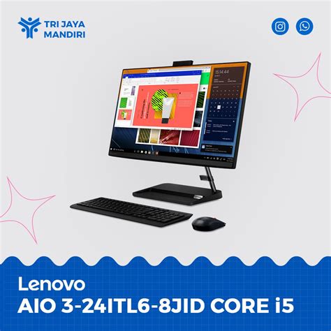 Jual Pc Lenovo Aio Itl Jid Black Intel Core I G Ram Gb Ssd Gb Windows Ohs