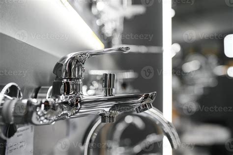Water Taps Of Different Types And Shapes On The Counter In The Store Retail Trade In Sanitary