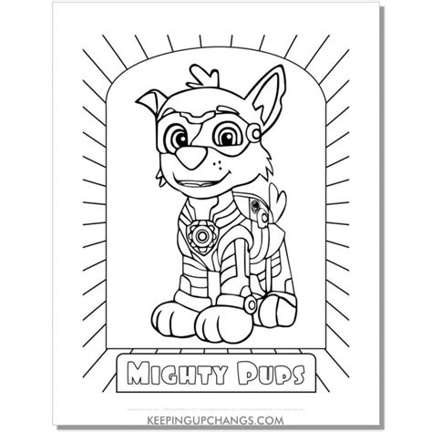Mighty Rocky Paw Patrol Coloring Page