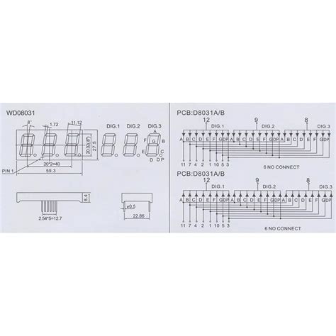 Blue 08 Inch 3 Digit Led 7 Segment Display