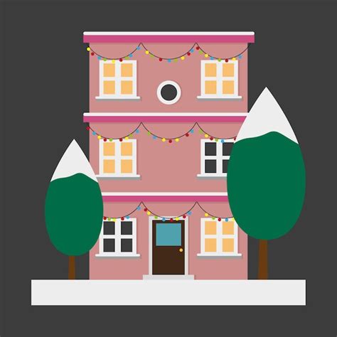 만화 집 포스터 디자인 벡터 일러스트 레이 션 프리미엄 벡터