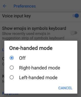 How To Enable One Handed Mode In Google Keyboard Android