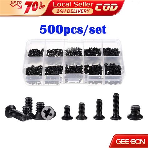 Geebon 500pcs M2m25m3 Screw Laptop Computer Screw Assortment Kit